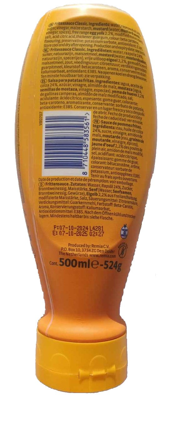 Remia frietsaus, plastic knijpfles 500 ml. – Dutch Food in America