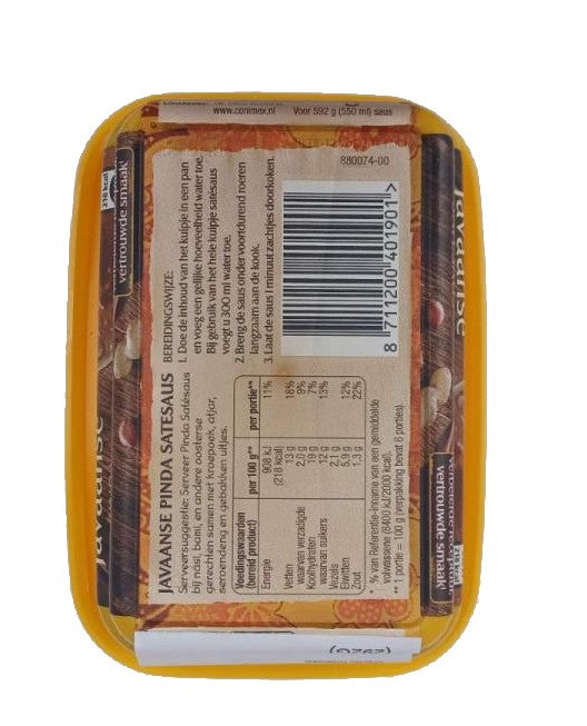 Conimex Javaanse pinda satesaus, bakje 292 gr. – Dutch Food in America