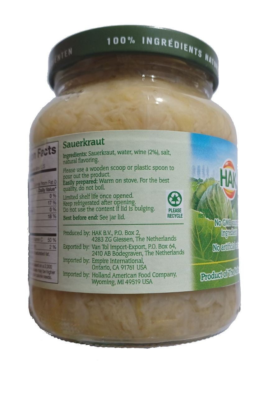 Hak zuurkool, potje 340 gr. – Dutch Food in America